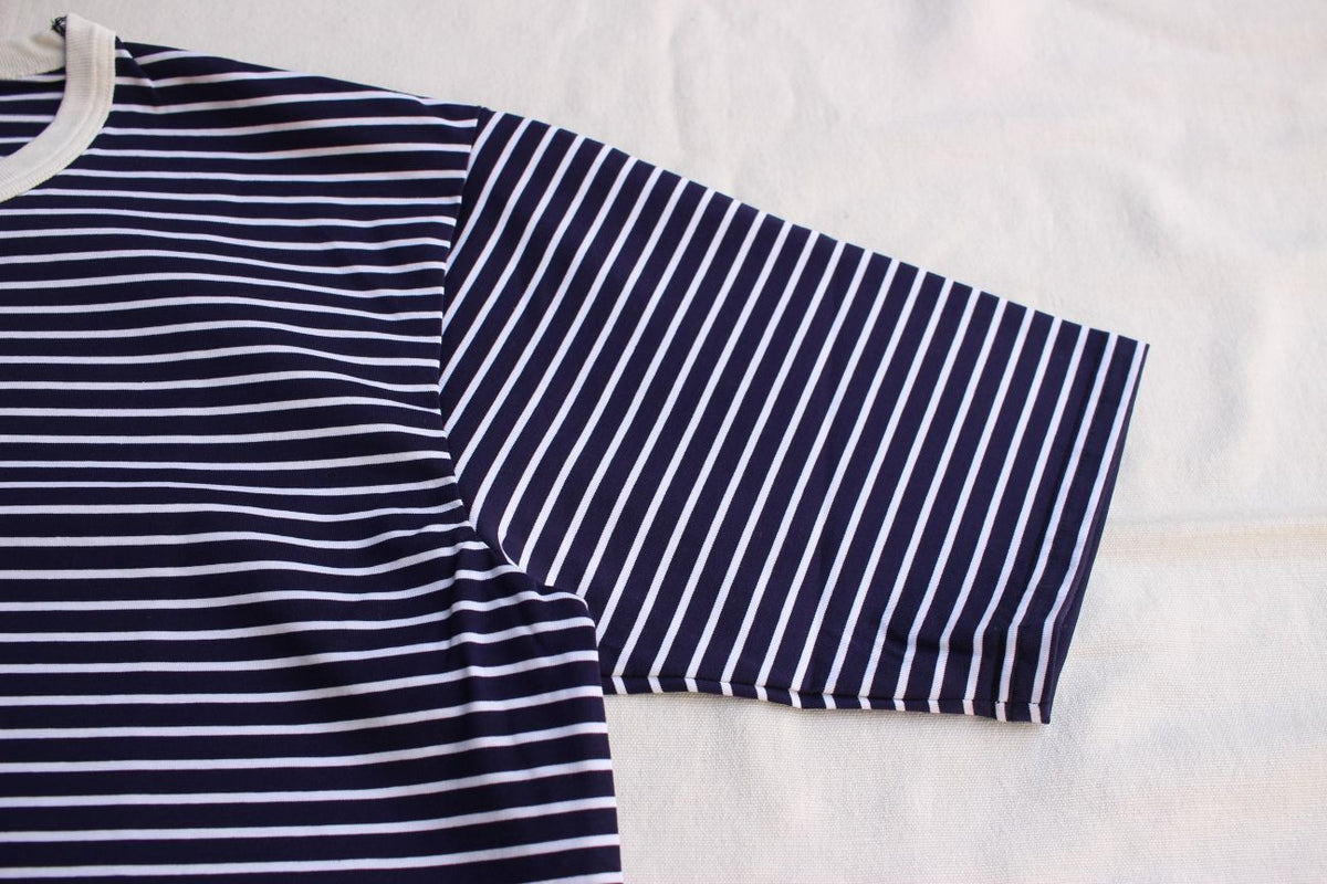 WORKERS / Border T, Short Sleeve (Trim White x Narrow Navy) – McFly ...