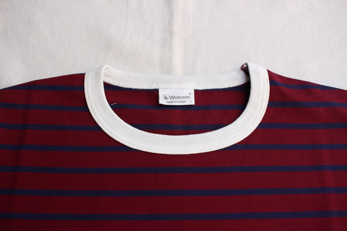 WORKERS / Border T, Short Sleeve (Trim White x Red x Navy) – McFly ...